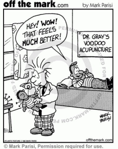 Voodoo Acupuncture - off the mark cartoons