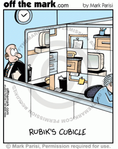 Rubik's Cubicle - off the mark cartoons