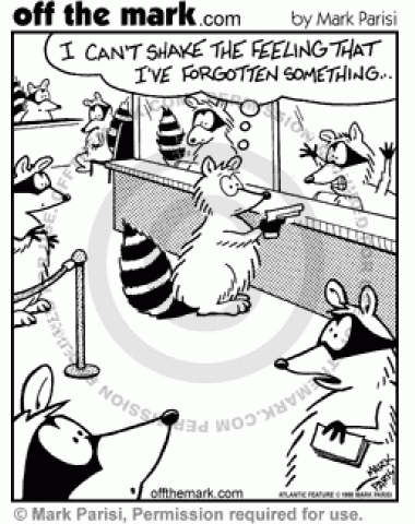 Raccoon Robbery - off the mark cartoons