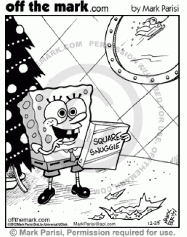 Spongebob Square Snuggie - off the mark cartoons