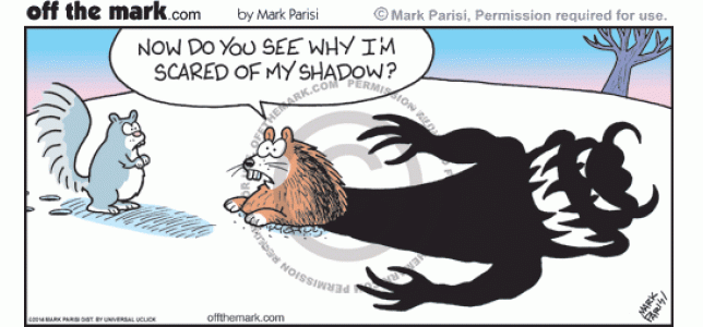Groundhog's Scary Shadow - off the mark cartoons