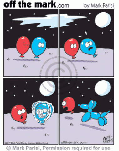 Werewolf Balloon Animal - off the mark cartoons