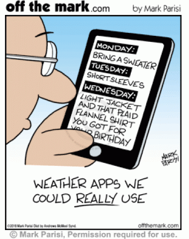 Smartphone Weather Apps We Could Really Use - off the mark cartoons